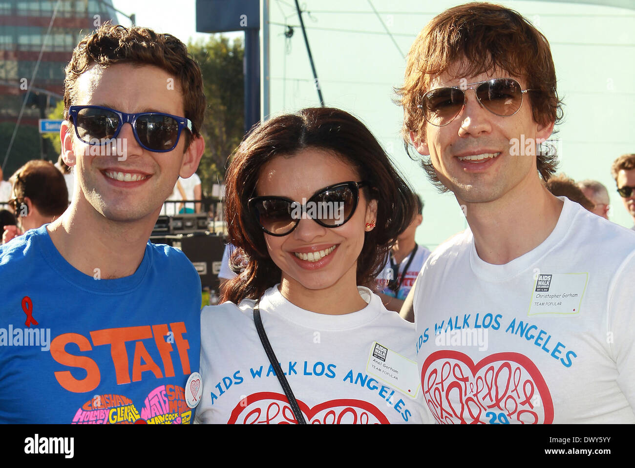 Michael Urie, Anel Gorham and Christopher Gorham 28th Annual AIDS Walk ...