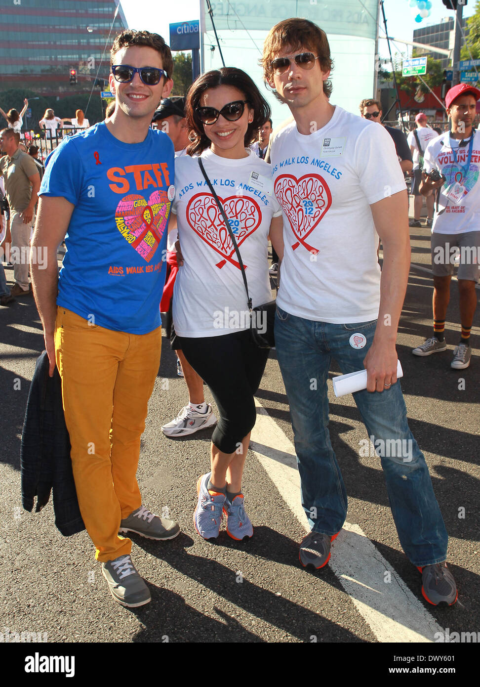 Michael Urie, Anel Gorham and Christopher Gorham 28th Annual AIDS Walk ...