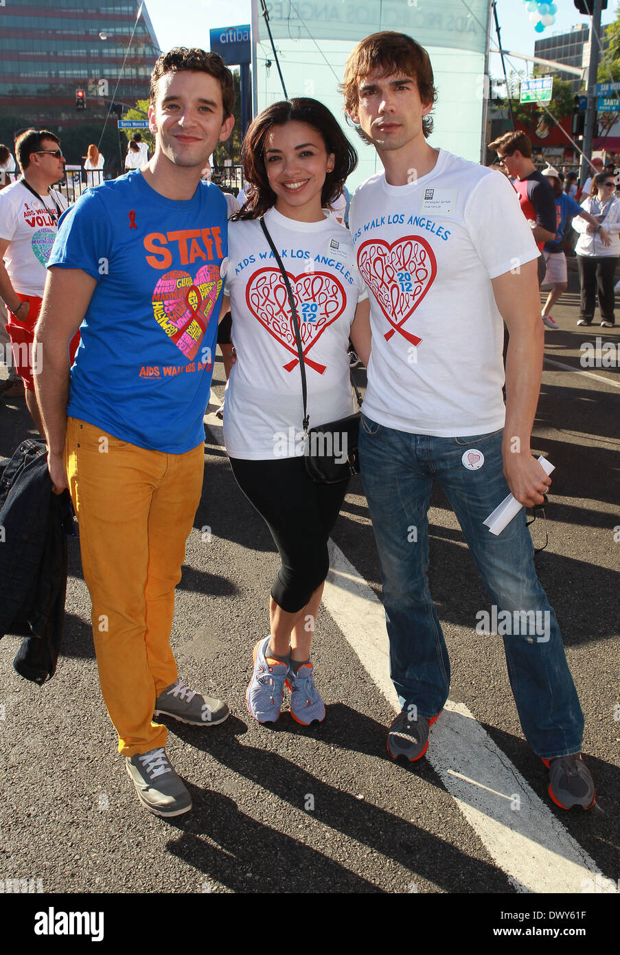 Michael Urie, Anel Gorham and Christopher Gorham 28th Annual AIDS Walk ...