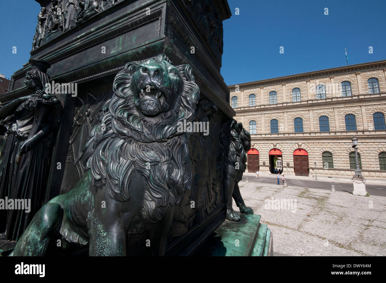 Germany, Bavaria, Munich, Max Joseph Platz Square, Residenz Royal ...
