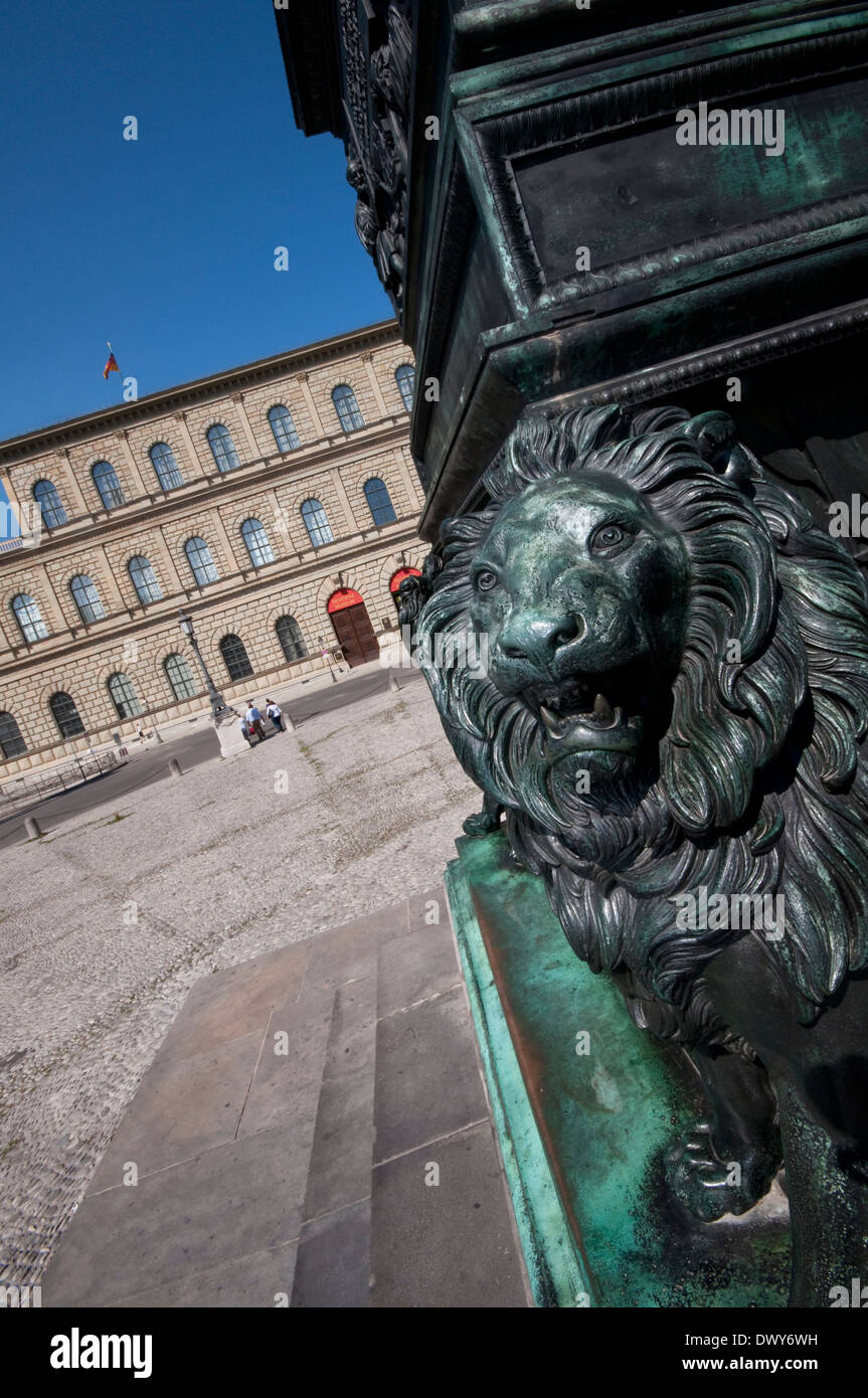 Germany, Bavaria, Munich, Max Joseph Platz Square, Residenz Royal ...