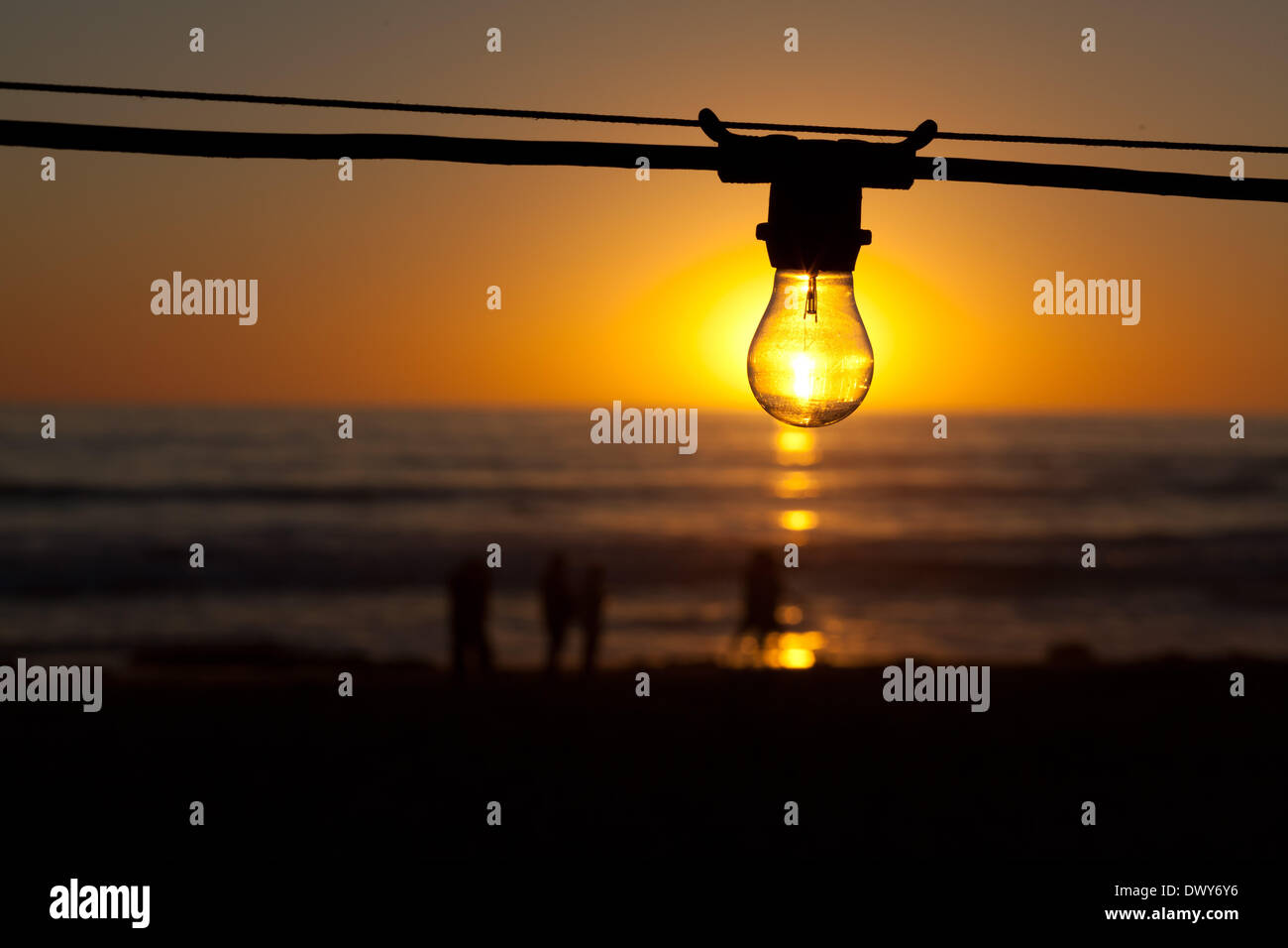 A light bulb illuminated by the sun. April 2013 Stock Photo - Alamy
