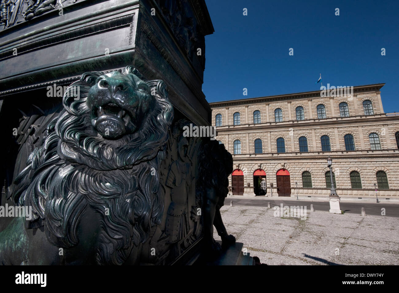 Germany, Bavaria, Munich, Max Joseph Platz Square, Residenz Royal ...
