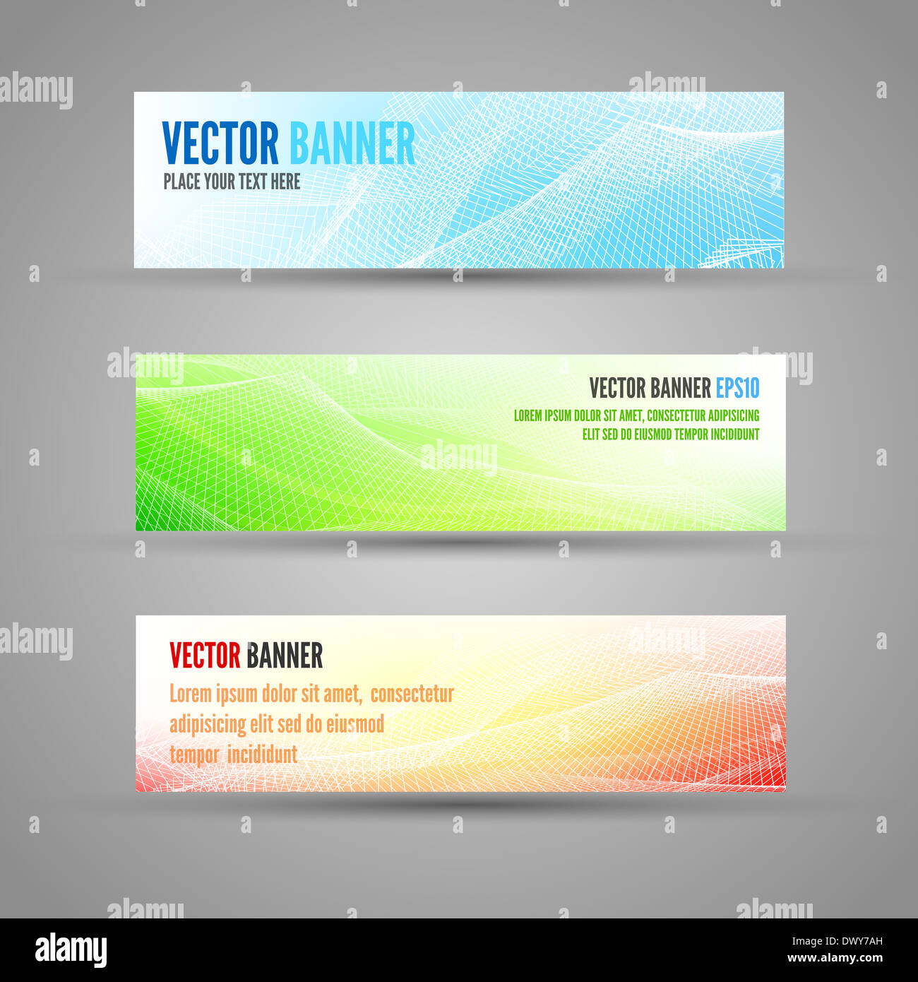 Vector colored banners Stock Photo - Alamy