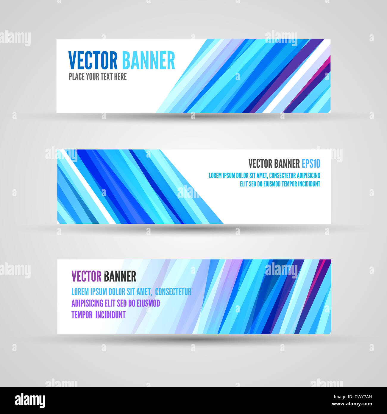 Vector banners blue ocean Stock Photo - Alamy