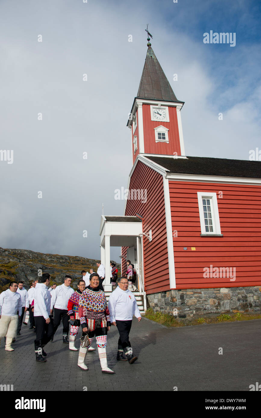 Greenland, Nuuk (Danish - Godthab). Historic district, Our Saviors ...