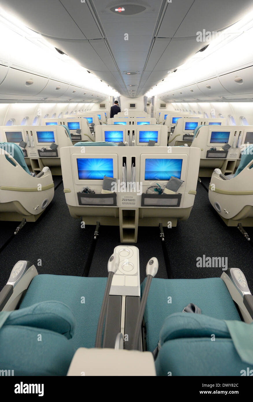 Four-engine Airbus A380 of Korean Airlines is seen at the Vaclav Havel ...