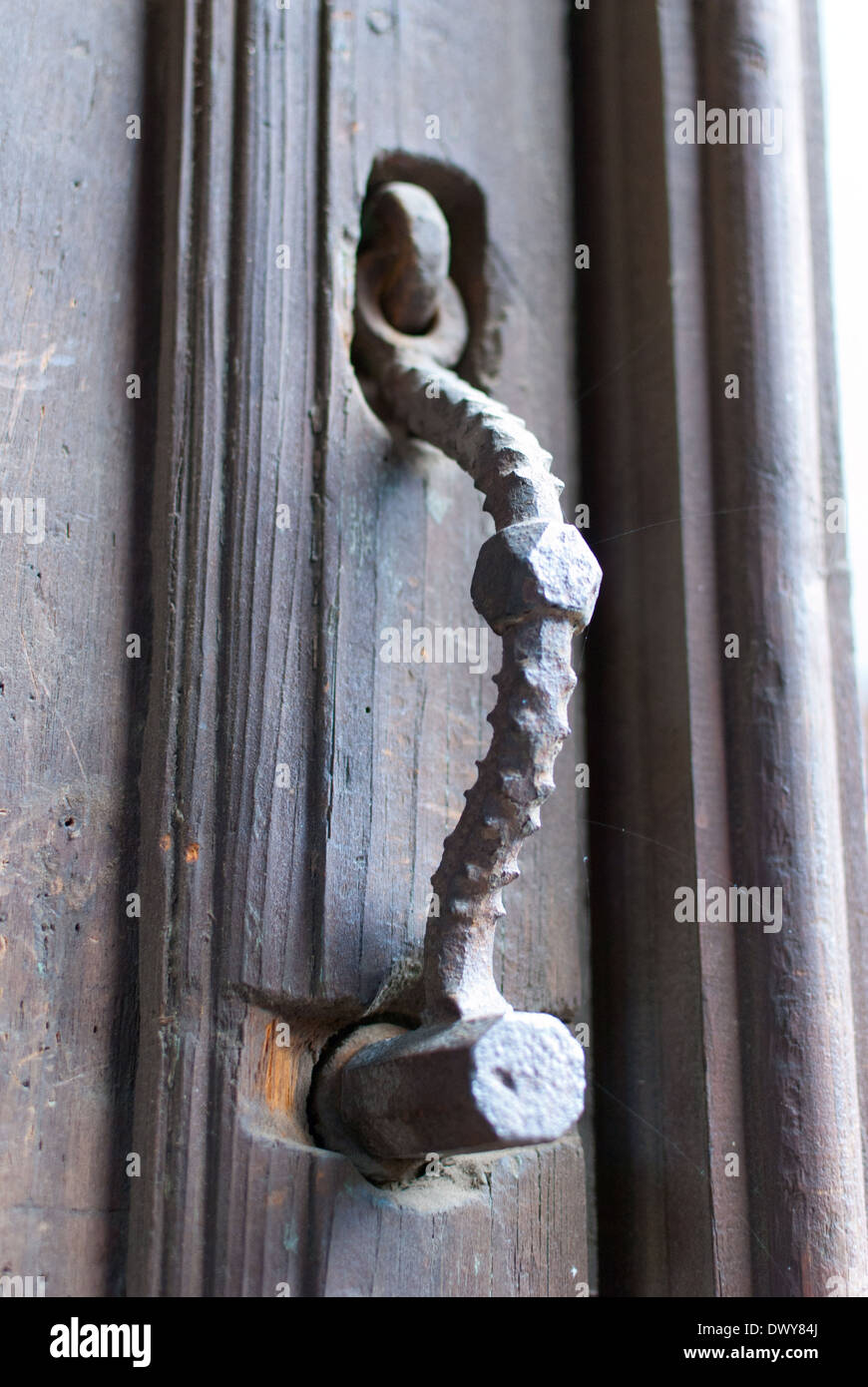 Old ornamental knocker hammer Stock Photo - Alamy