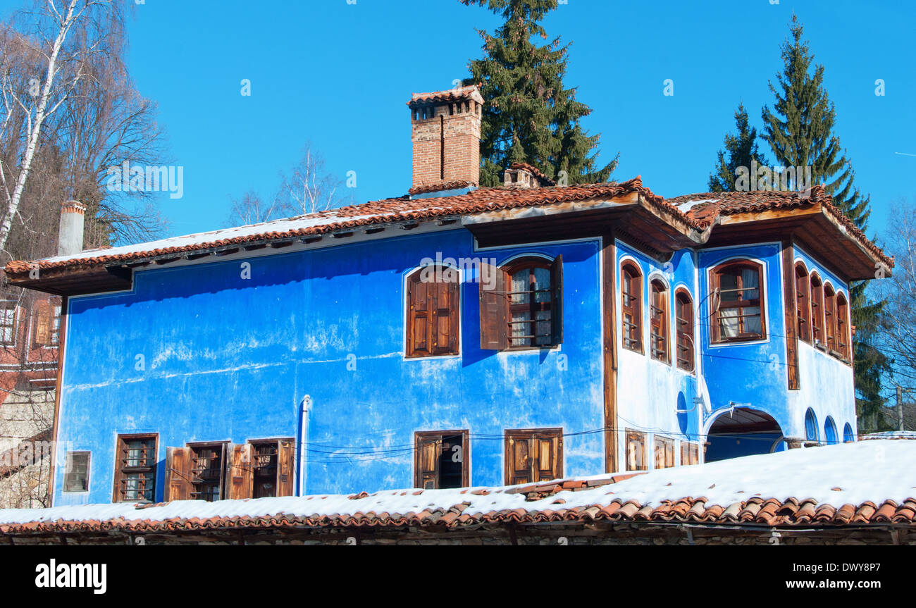 old blue house Stock Photo - Alamy
