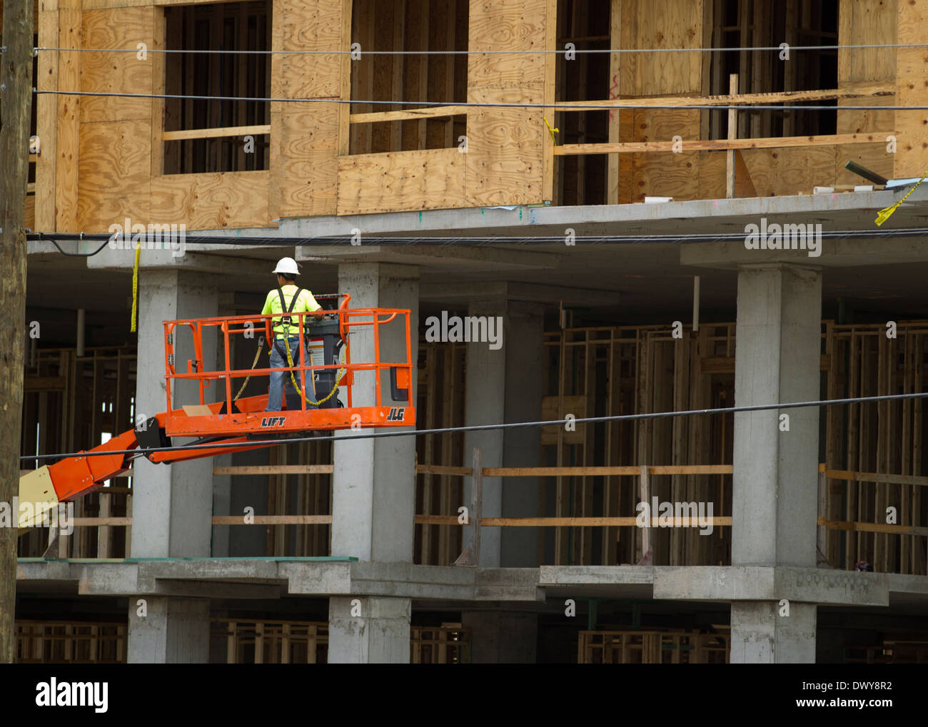 A construction worker at a building in Tampa, Florida Stock Photo - Alamy