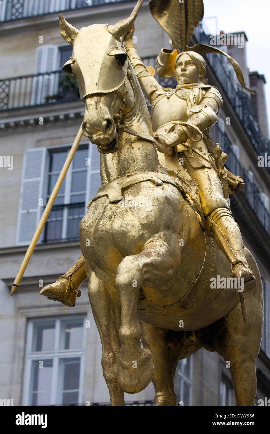 Statue of Joan of Arc at Place des Pyramides Paris France Stock Photo ...