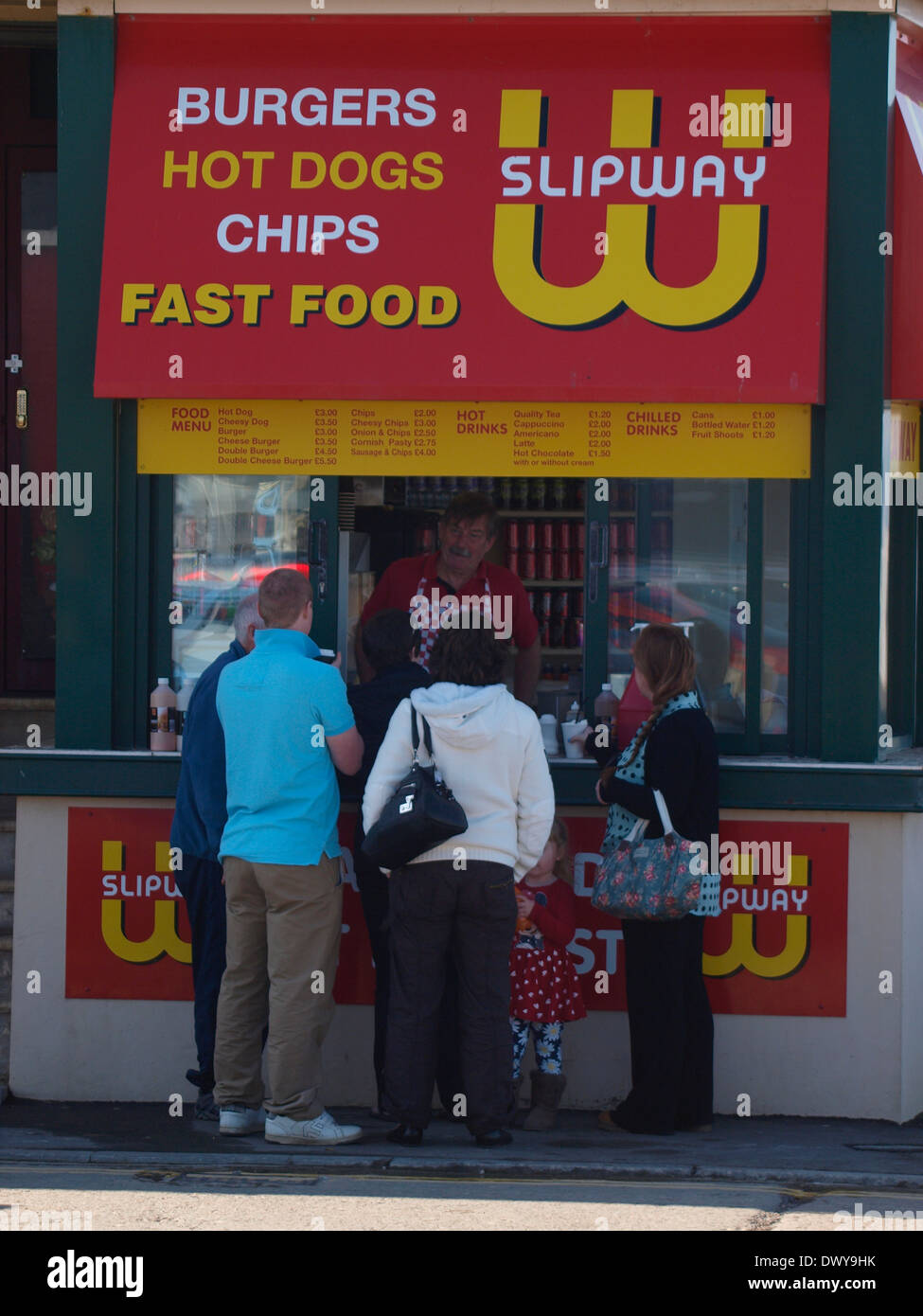 Take away fast food outlet, Westward Ho!, Devon, UK Stock Photo - Alamy