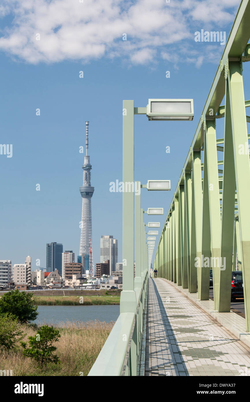 Bridge over Arakawa River, Tokyo, Japan Stock Photo - Alamy
