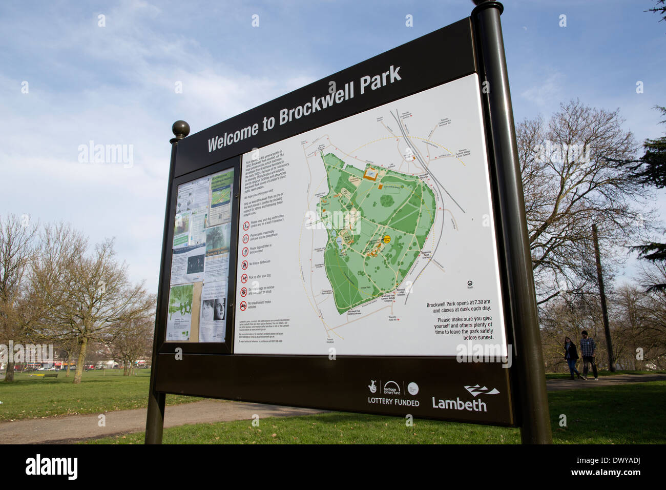 Brockwell Park, Lambeth, South London, after being restored by Parks ...