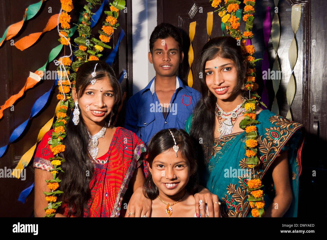Indian Rural standing at Home Stock Photo - Alamy