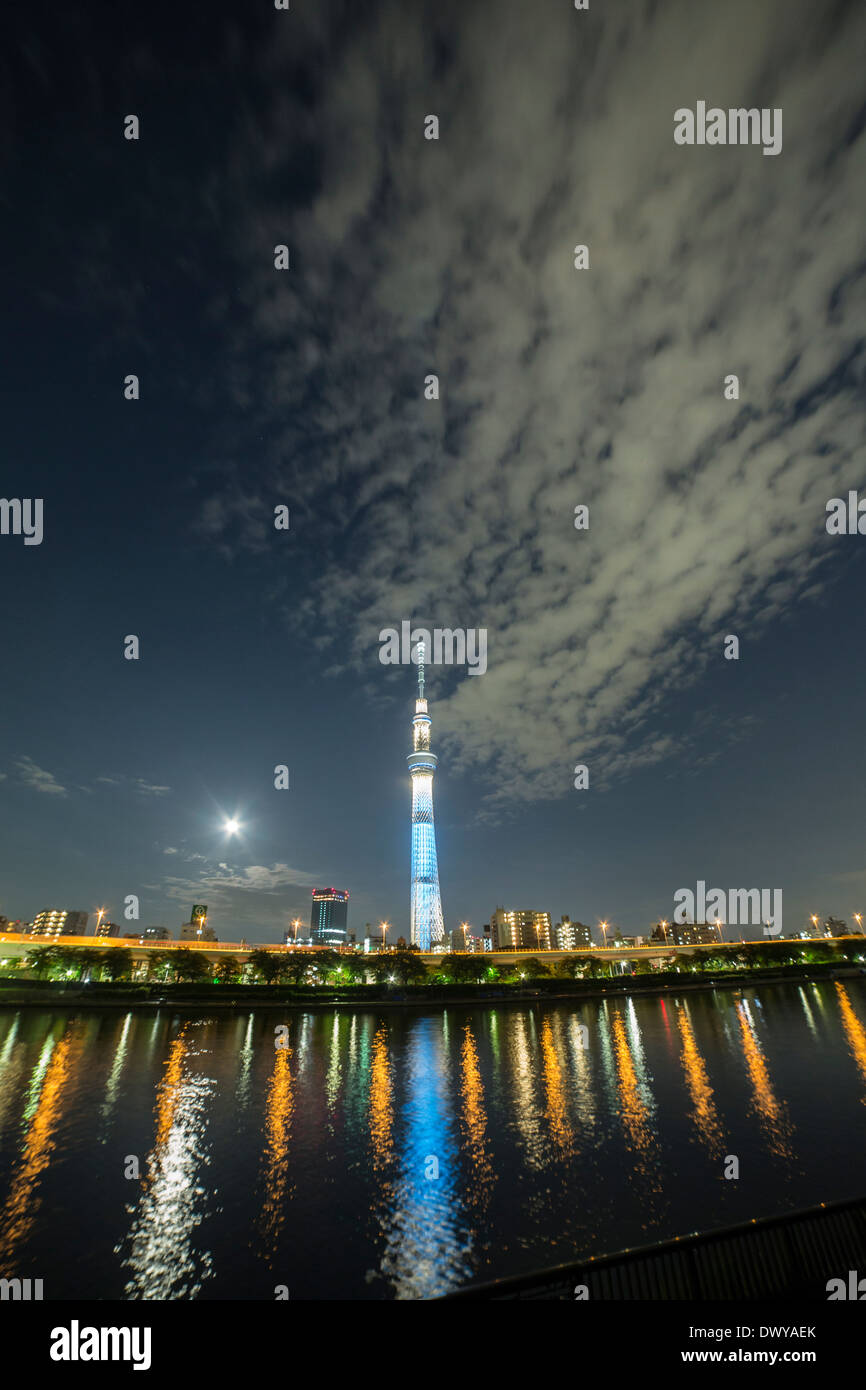Tokyo Sky Tree at night, Tokyo, Japan Stock Photo - Alamy