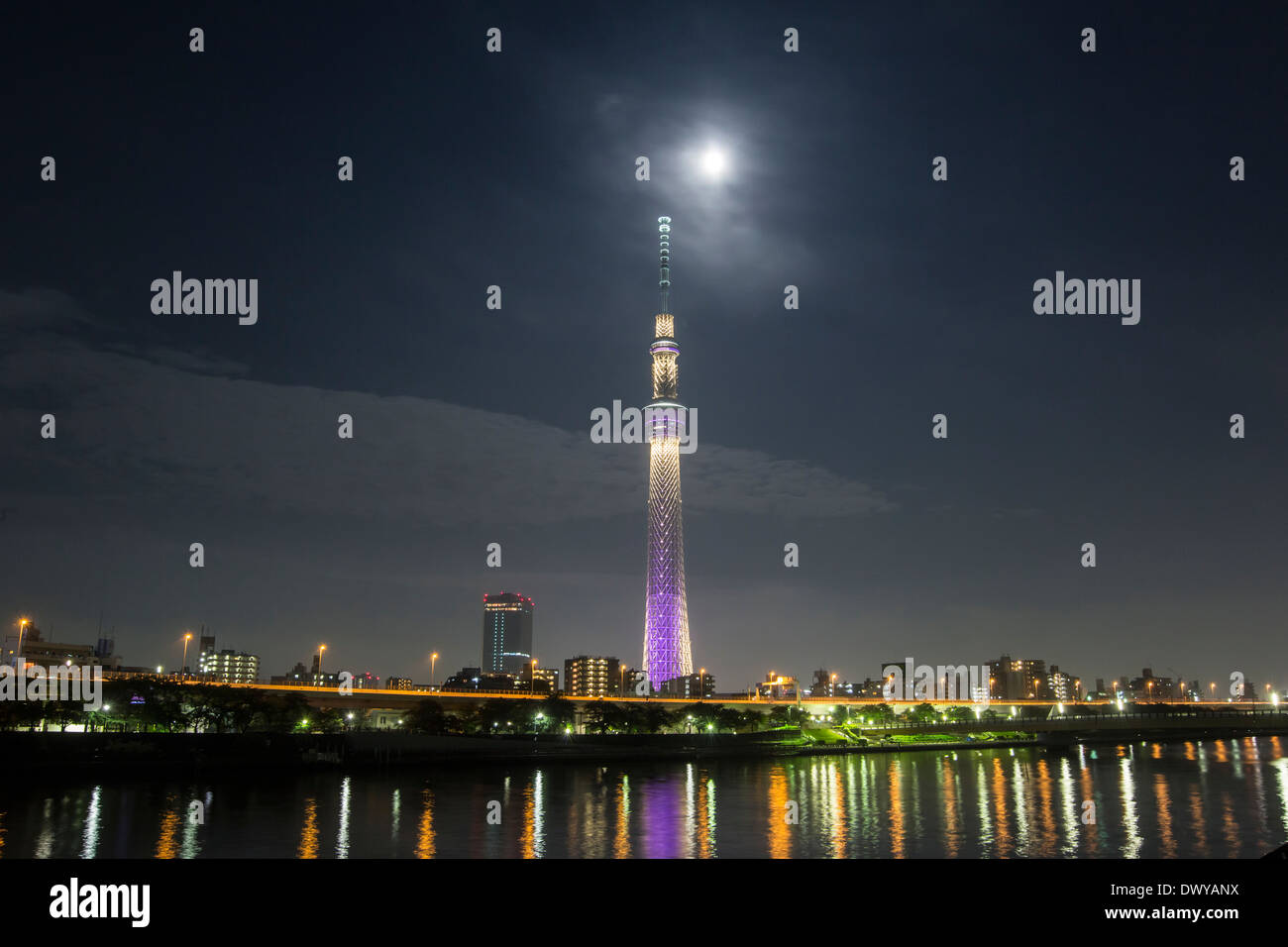 Tokyo Sky Tree at night, Tokyo, Japan Stock Photo - Alamy