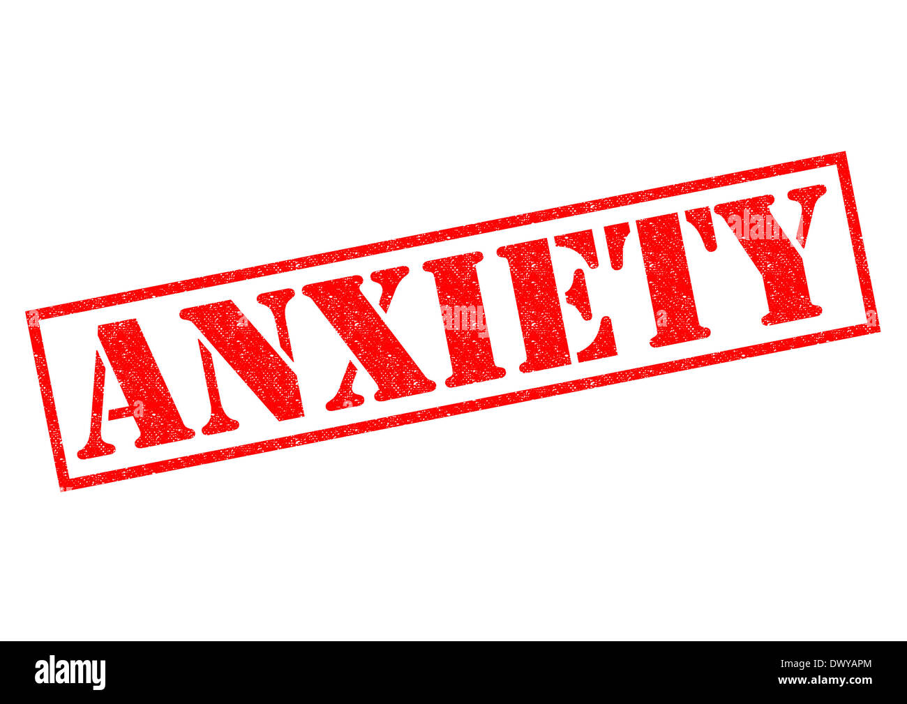 ANXIETY red Rubber Stamp over a white background Stock Photo - Alamy