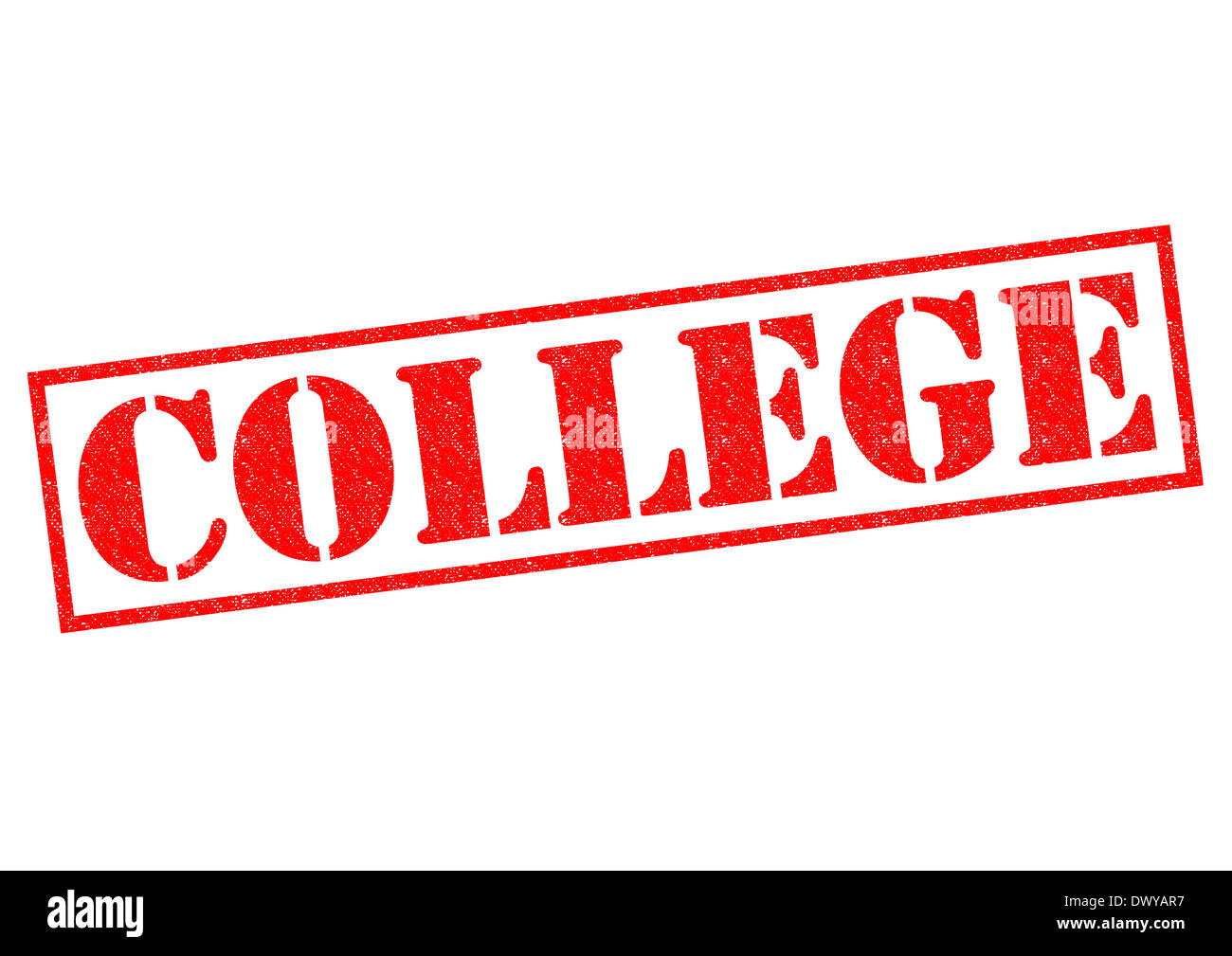 COLLEGE red Rubber Stamp over a white background Stock Photo - Alamy