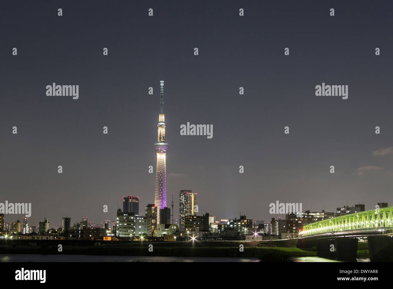 Tokyo Sky Tree at night, Tokyo, Japan Stock Photo - Alamy