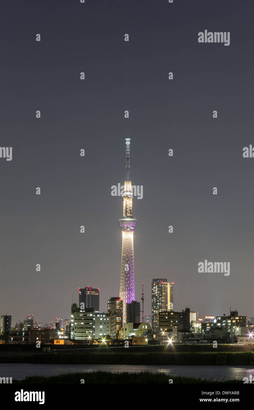 Tokyo Sky Tree at night, Tokyo, Japan Stock Photo - Alamy
