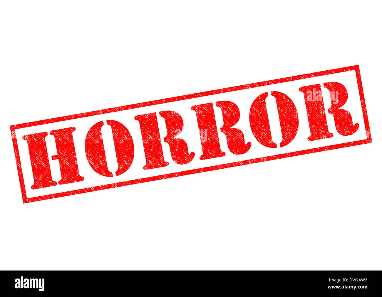 HORROR red Rubber Stamp over a white background Stock Photo - Alamy