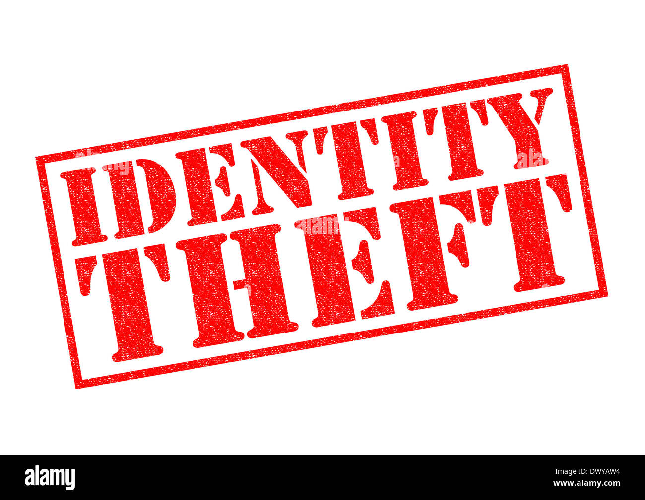 IDENTITY THEFT red Rubber Stamp over a white background Stock Photo - Alamy