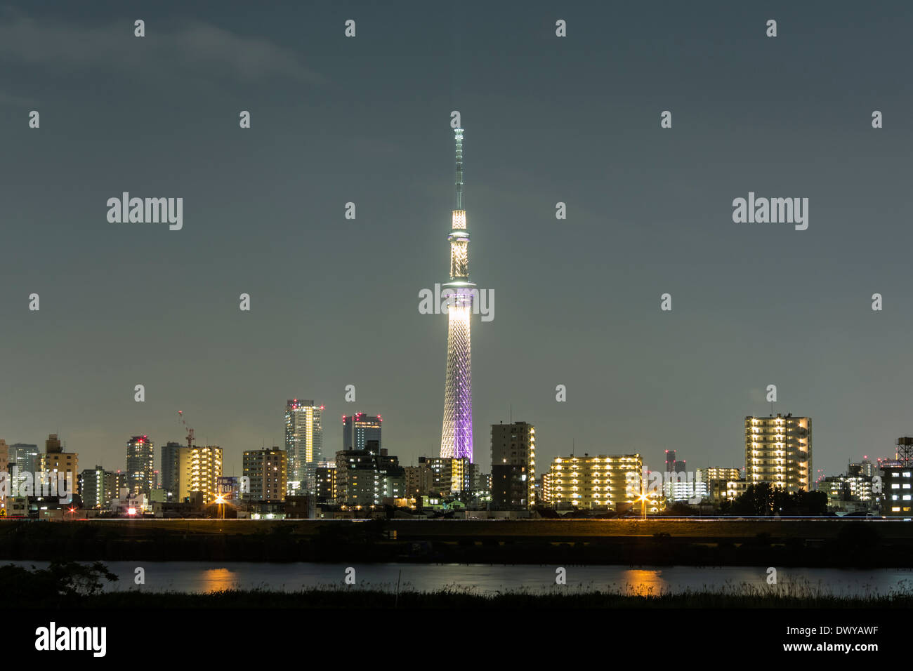 Tokyo Sky Tree at night, Tokyo, Japan Stock Photo - Alamy