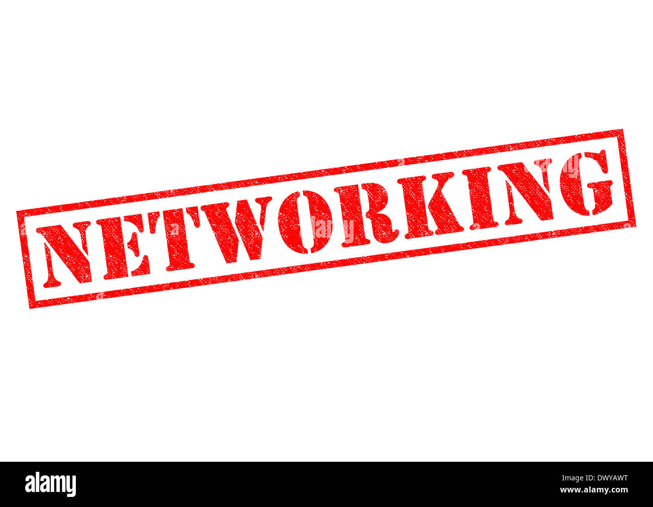 NETWORKING red Rubber Stamp over a white background Stock Photo - Alamy