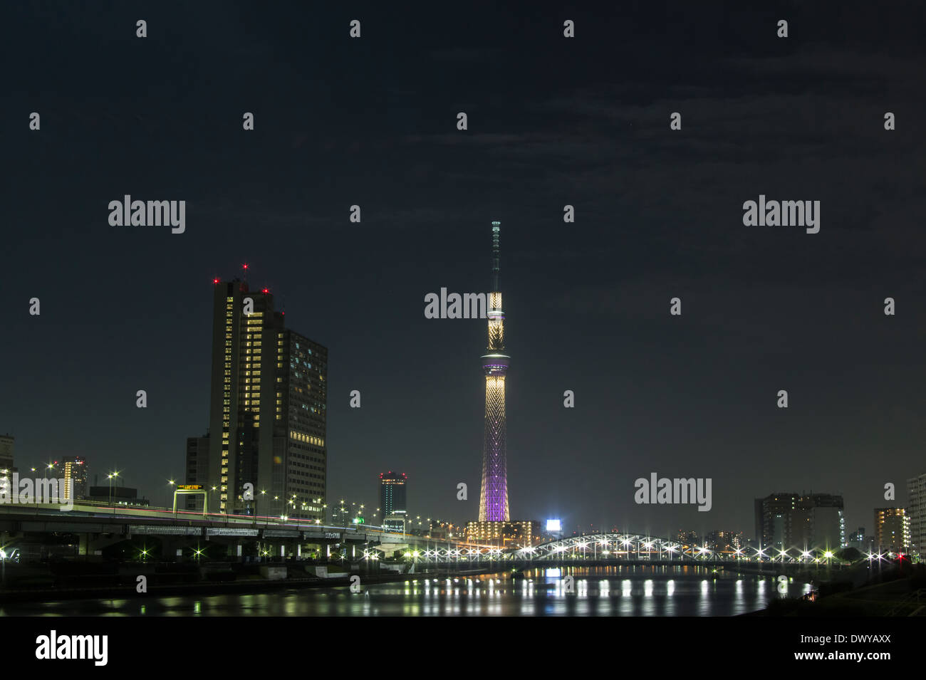Tokyo Sky Tree at night, Tokyo, Japan Stock Photo - Alamy