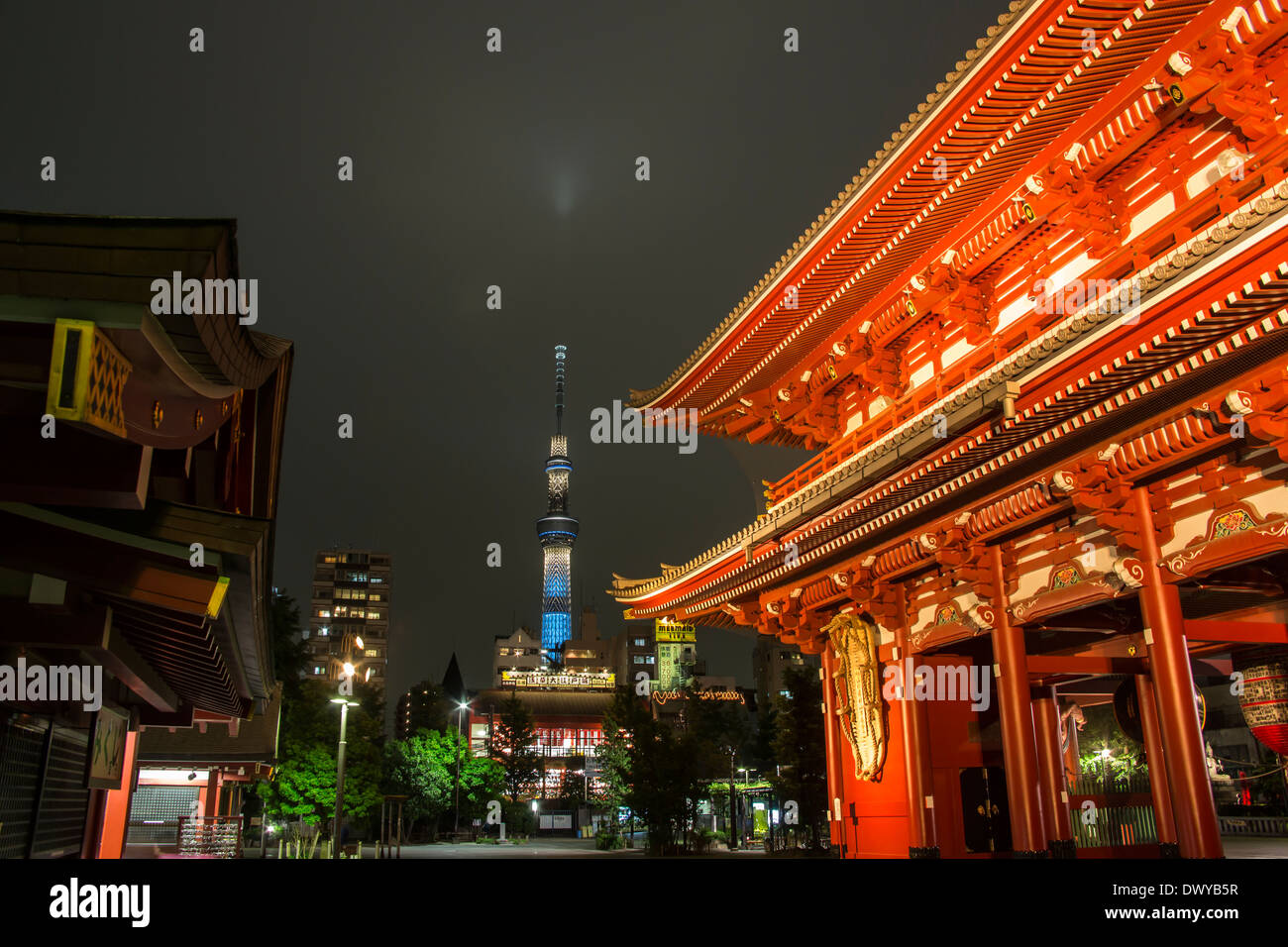 Sensoji temple and the sky tree tower hi-res stock photography and ...