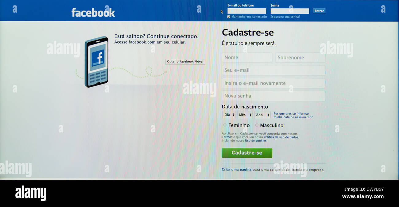 Website registration form hi-res stock photography and images - Alamy