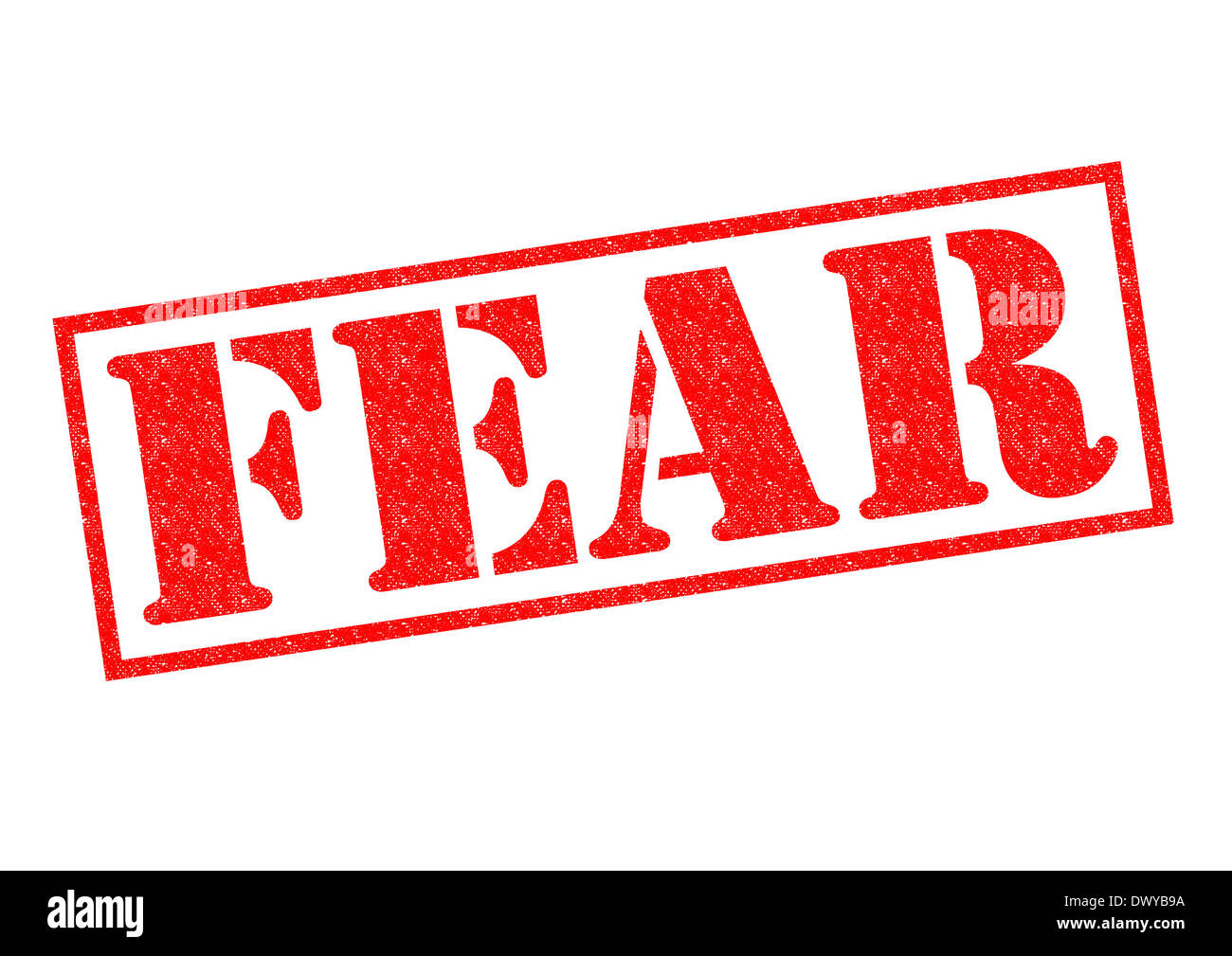 FEAR red Rubber Stamp over a white background Stock Photo - Alamy