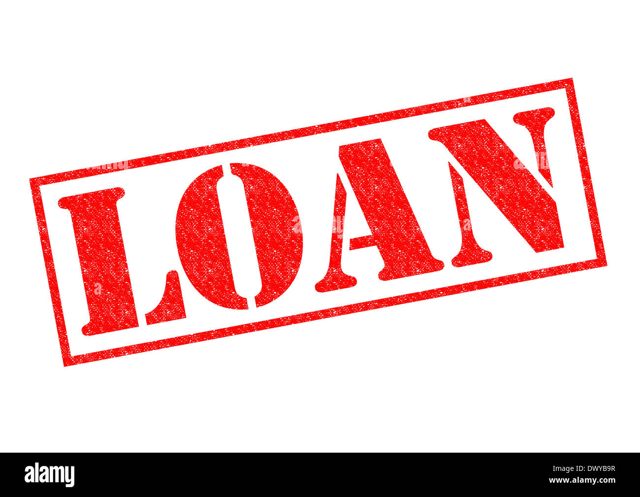 LOAN red Rubber Stamp over a white background Stock Photo - Alamy