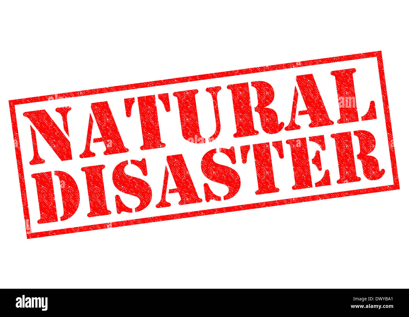 NATURAL DISASTER red Rubber Stamp over a white background Stock Photo ...