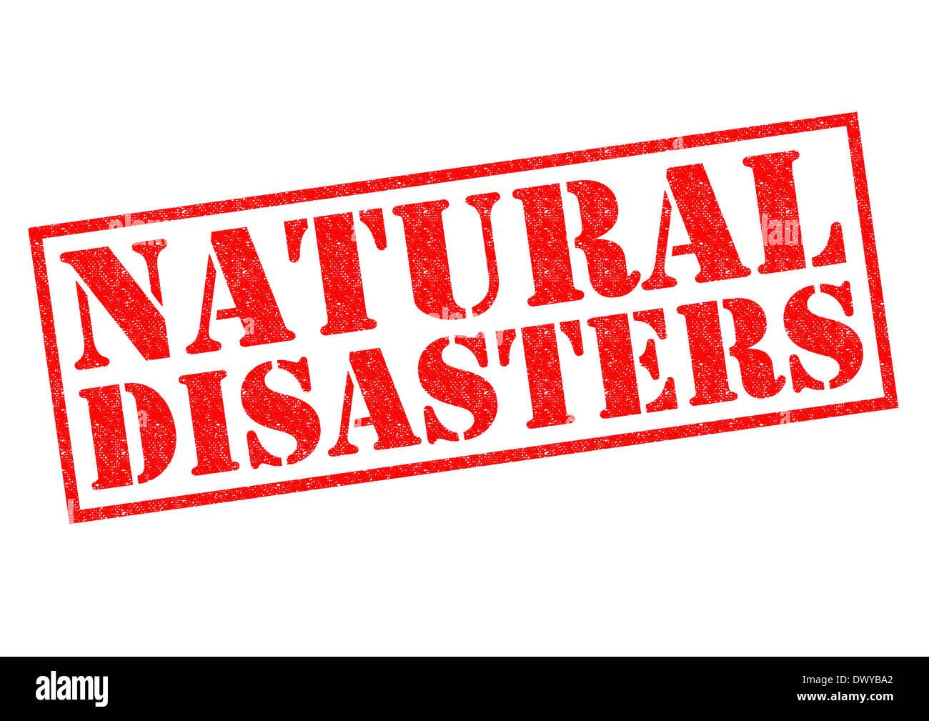 NATURAL DISASTERS red Rubber Stamp over a white background Stock Photo ...