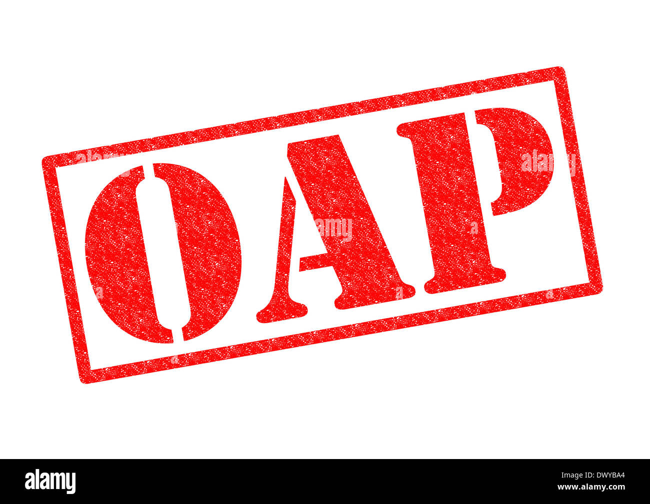 OAP red Rubber Stamp over a white background Stock Photo - Alamy