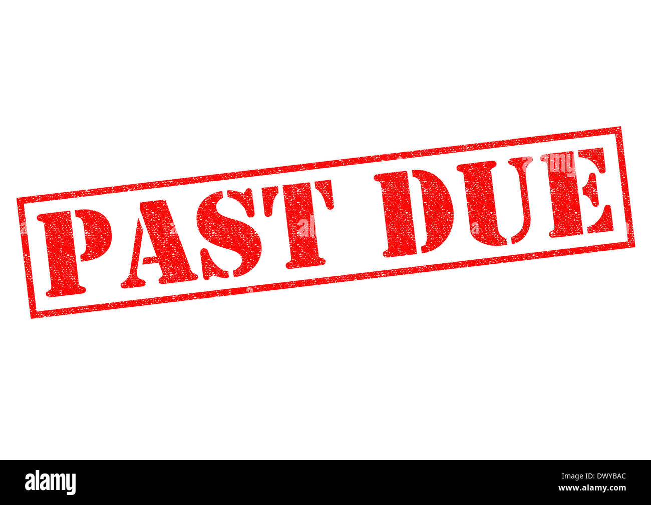 PAST DUE red Rubber Stamp over a white background Stock Photo - Alamy