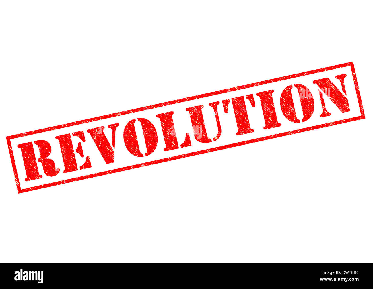 REVOLUTION red Rubber Stamp over a white background Stock Photo - Alamy