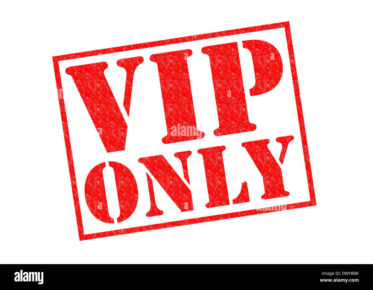 VIP ONLY red Rubber Stamp over a white background Stock Photo - Alamy
