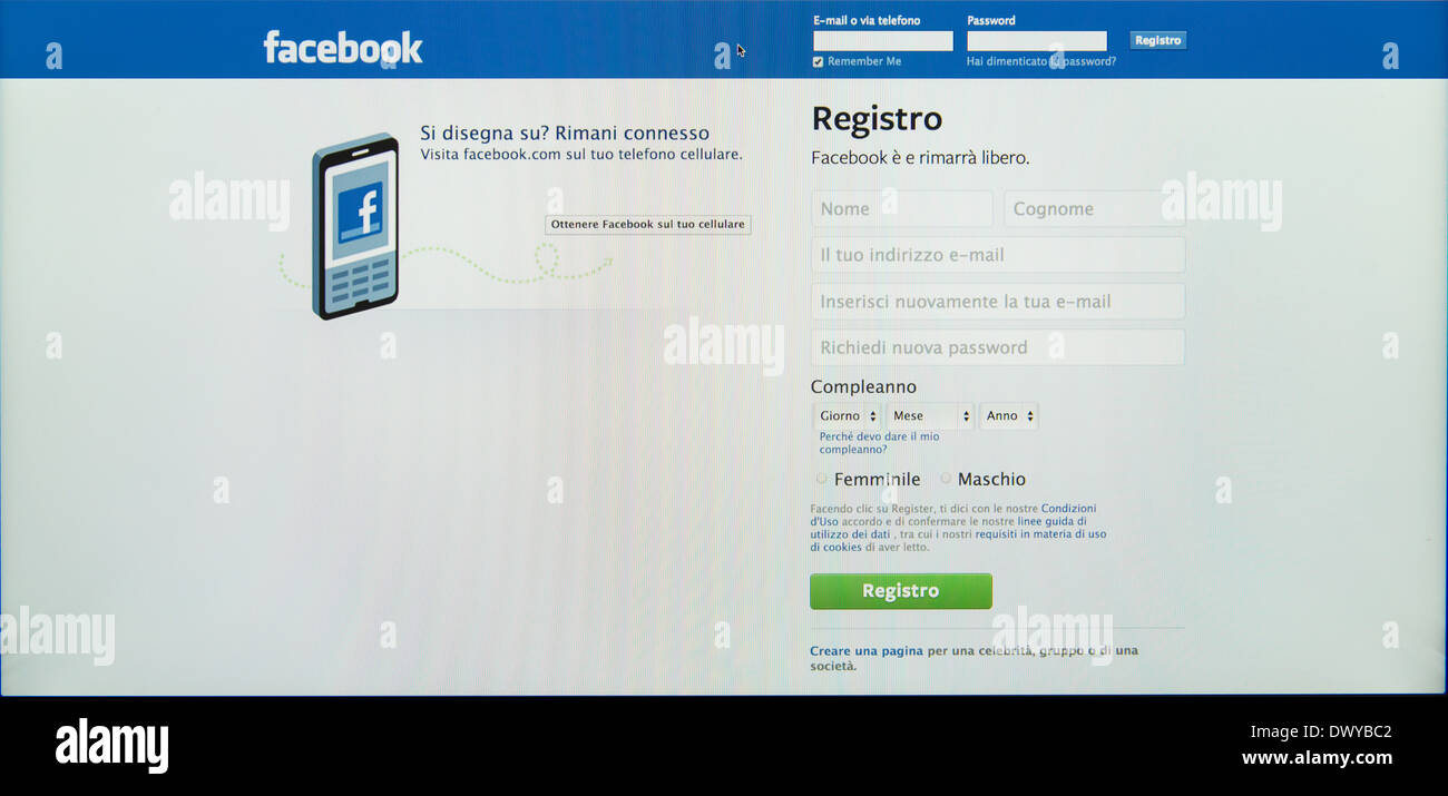 Website registration form hi-res stock photography and images - Alamy