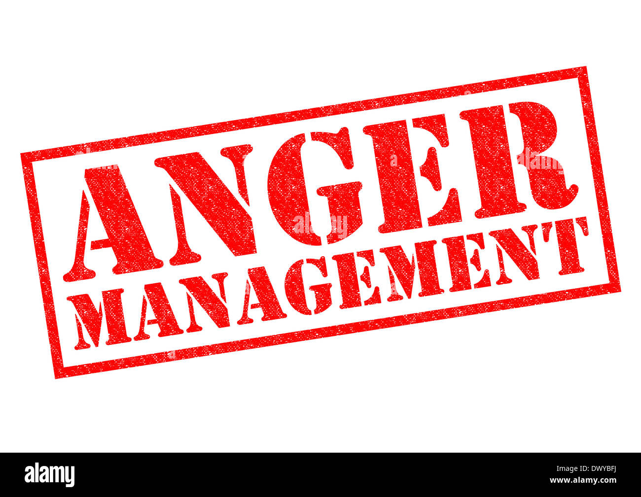 ANGER MANAGEMENT red Rubber Stamp over a white background Stock Photo ...