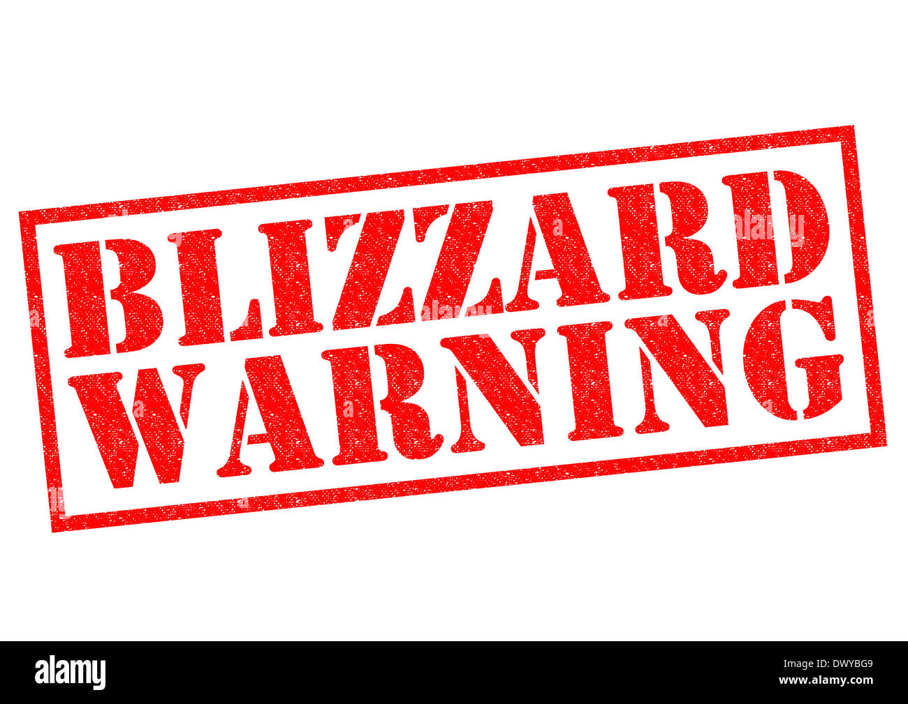 BLIZZARD WARNING red Rubber Stamp over a white background Stock Photo ...
