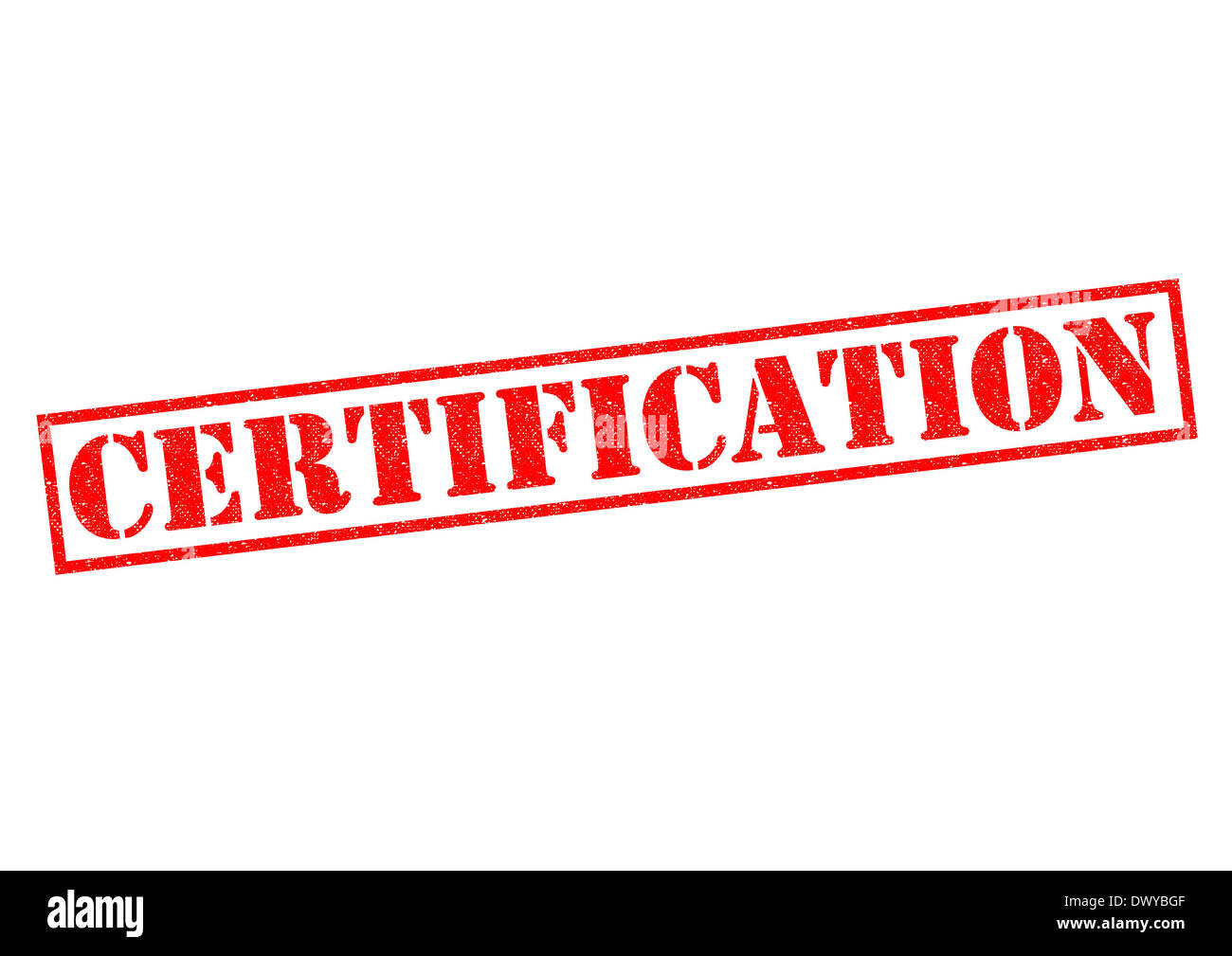 CERTIFICATION red Rubber Stamp over a white background Stock Photo - Alamy