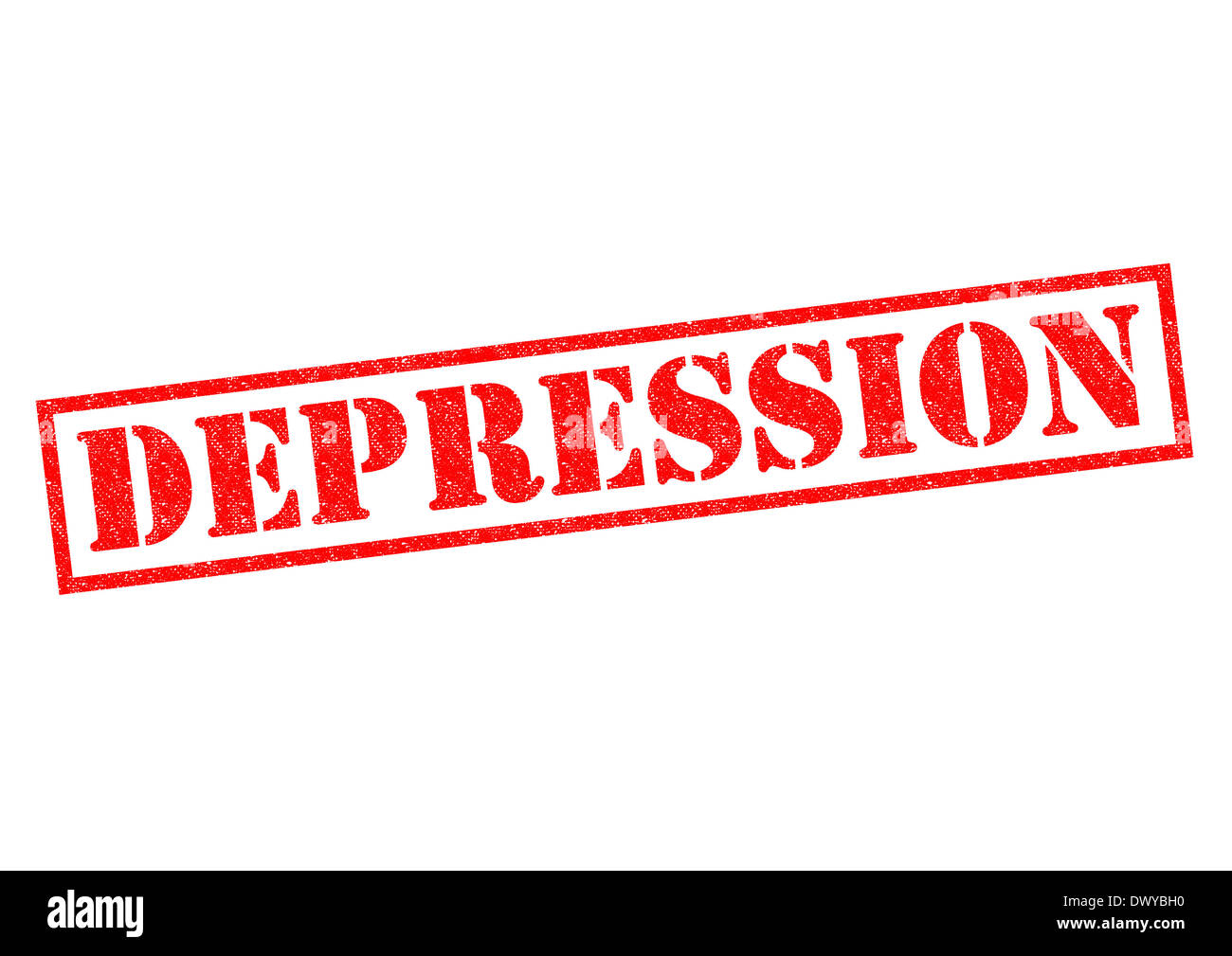 DEPRESSION red Rubber Stamp over a white background Stock Photo - Alamy