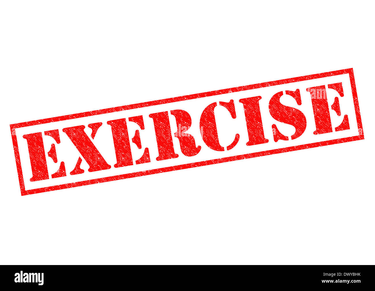 EXERCISE red Rubber Stamp over a white background Stock Photo - Alamy