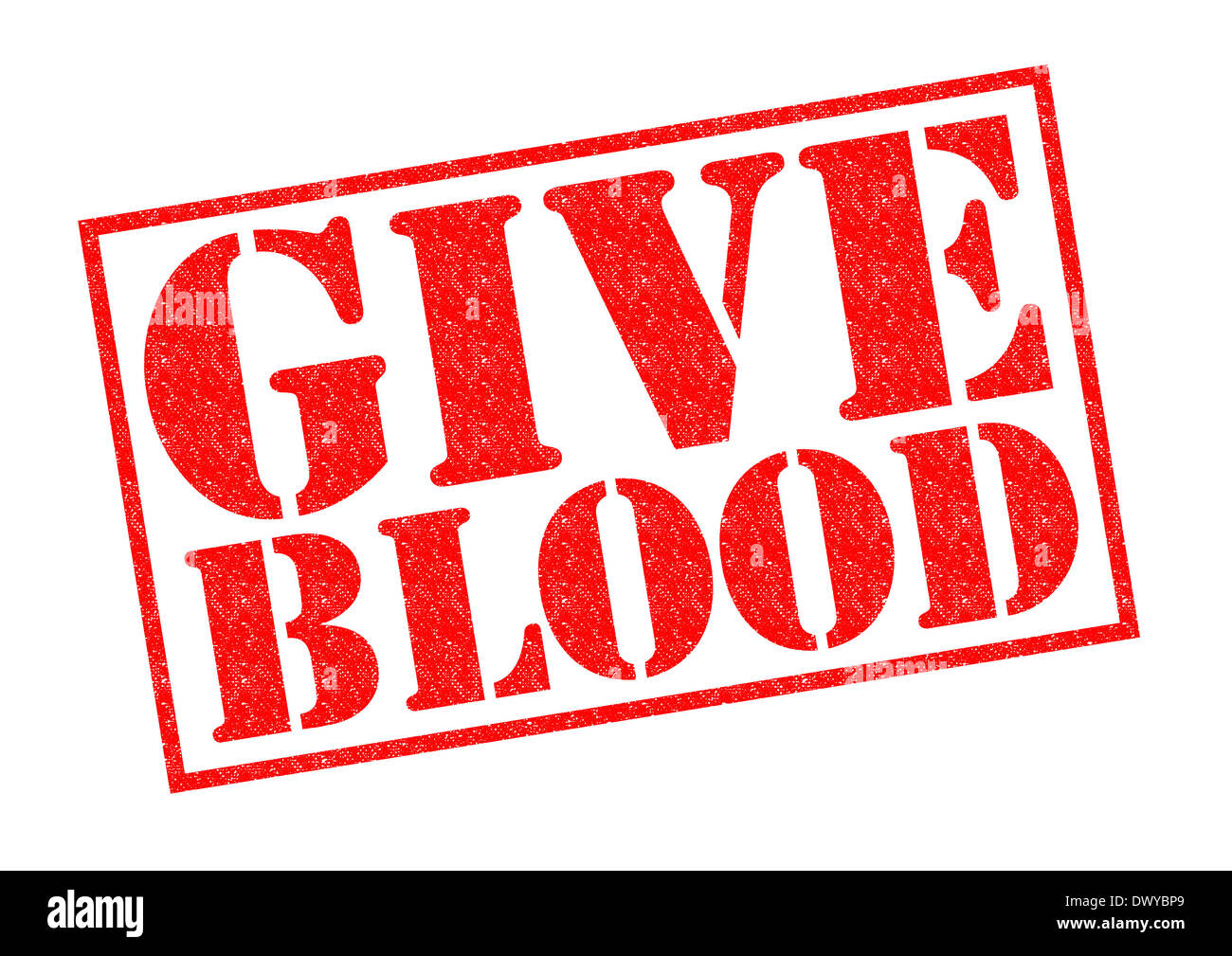 GIVE BLOOD red Rubber Stamp over a white background Stock Photo - Alamy