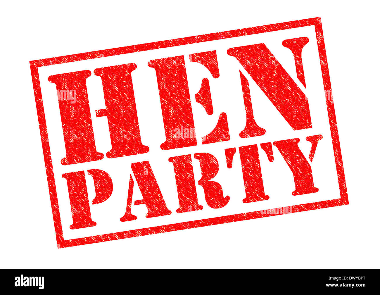 HEN PARTY red Rubber Stamp over a white background Stock Photo - Alamy