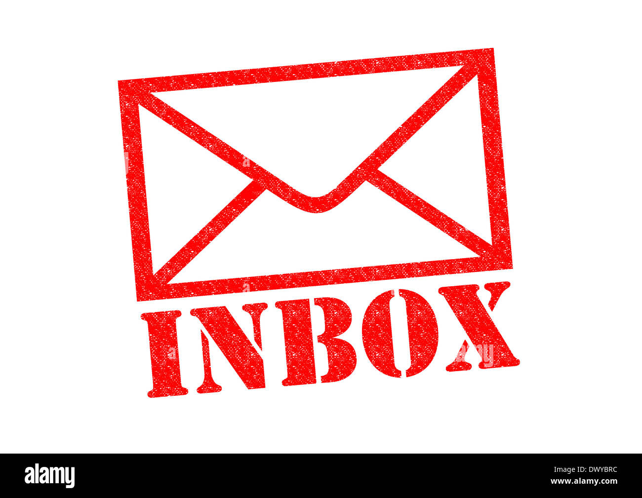 INBOX red Rubber Stamp over a white background Stock Photo - Alamy