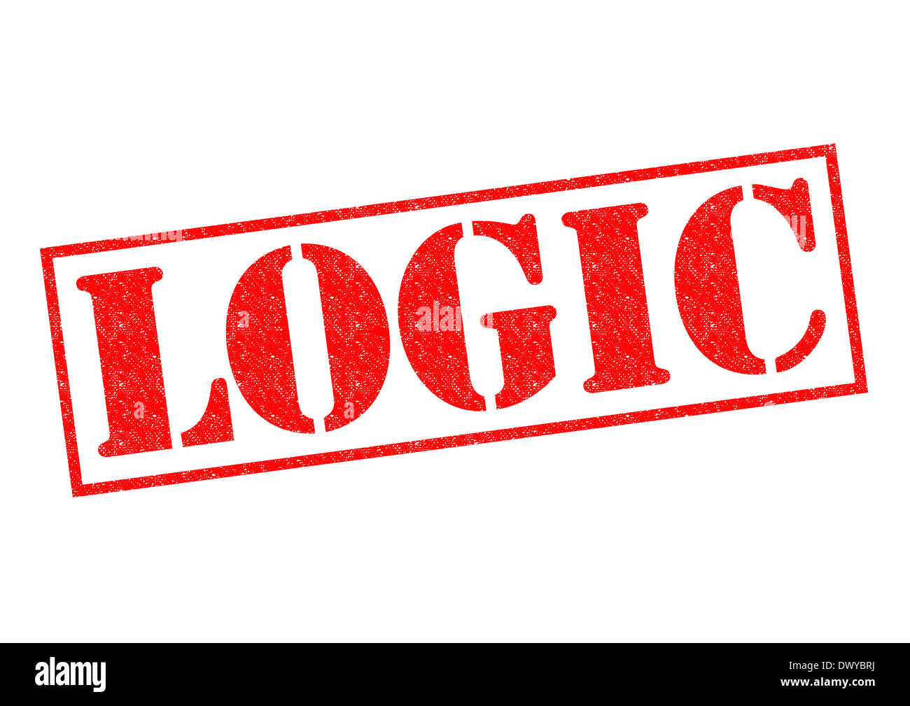 LOGIC red Rubber Stamp over a white background Stock Photo - Alamy
